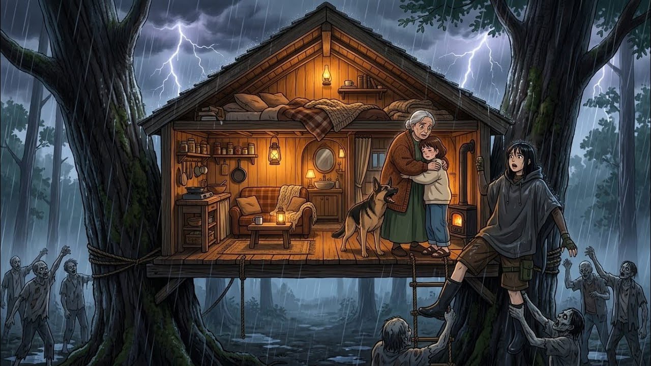 Surviving in a Treehouse During a Zombie Apocalypse 🧟‍♂️ - YouTube
