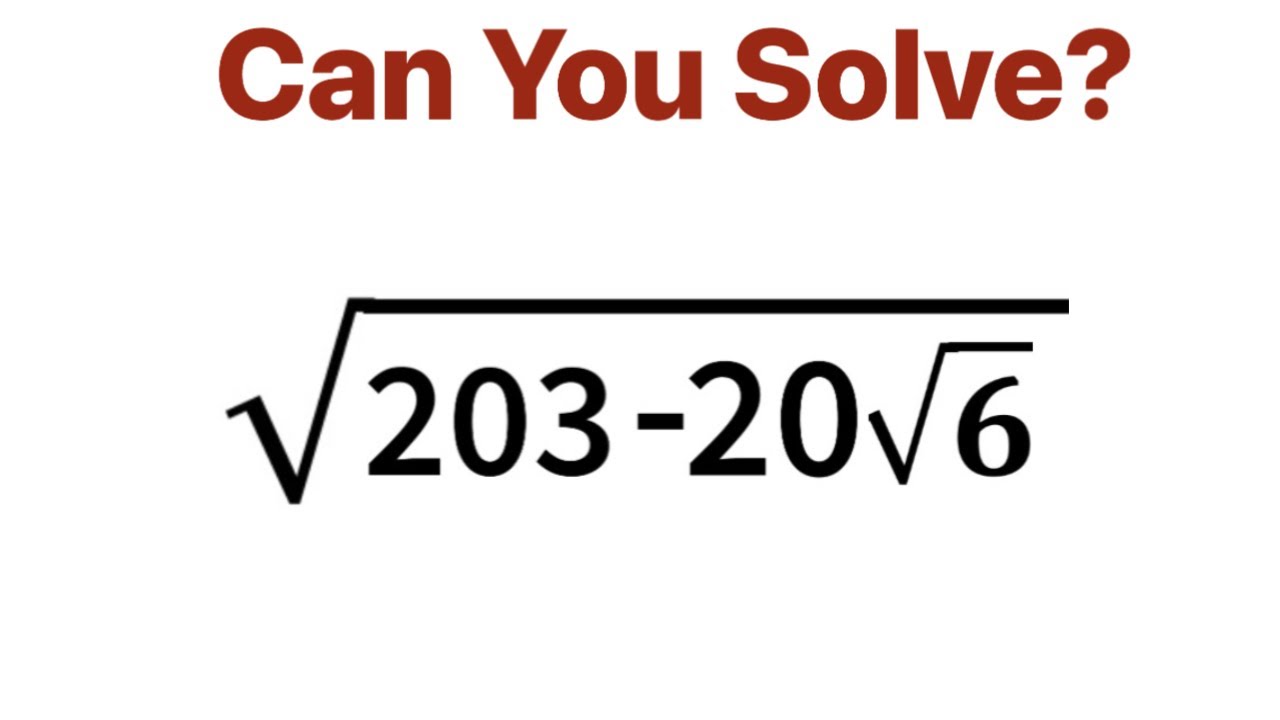 Japanese Math Olympiad Question. A Nice Radical Maths Problem. - YouTube