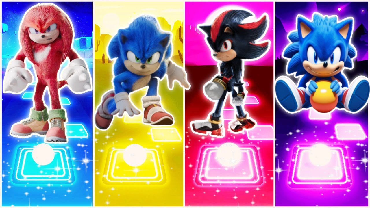 Sonic All Characters I Tiles Hop Edm Rush - YouTube