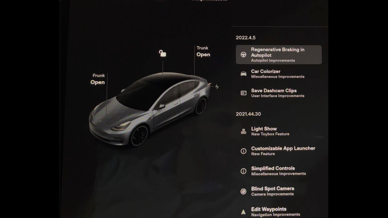 Tesla OTA Software Update 2022.4.5 - YouTube