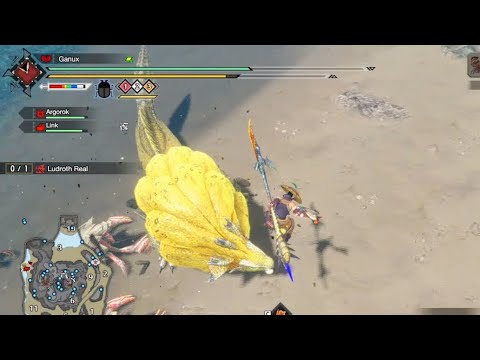 Monster Hunter Rise Sunbreak PC - Ludroth Real VS Glaive Insecto - YouTube