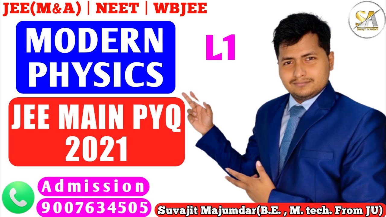 L1 | MODERN PHYSICS ONE SHOT BASED QUESTION | JEE MAIN MODERN PHYSICS ...