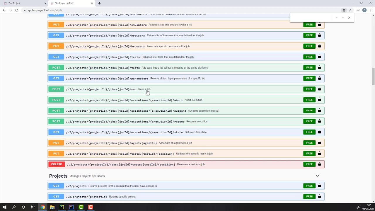 TestProject RESTful API and Swagger Examples - Schedule, Trigger and ...
