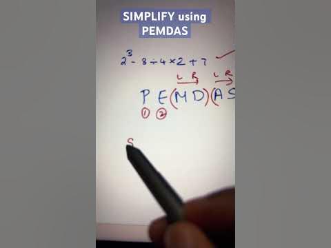 Simplify using PEMDAS #youtubeshorts #satmath #maths #mathstricks# ...