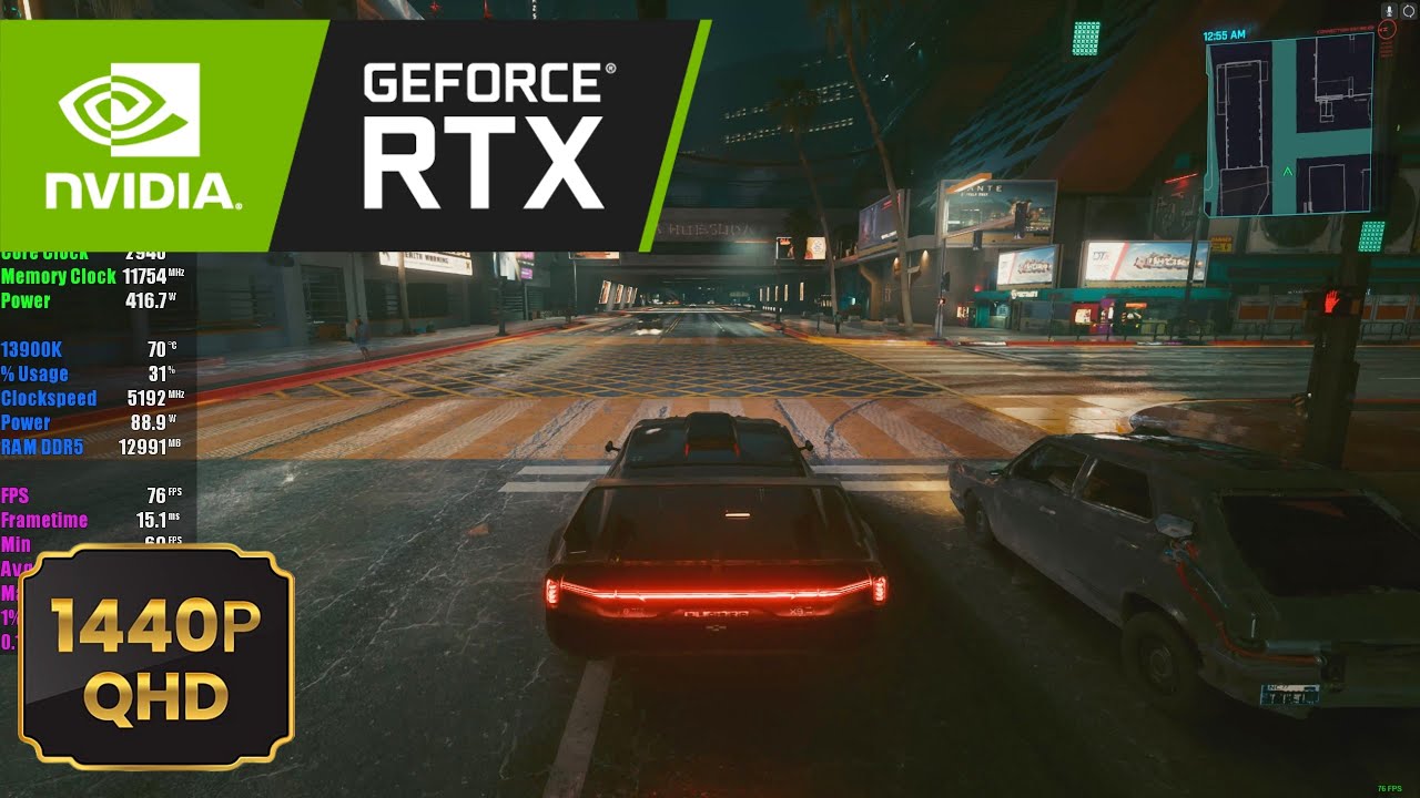Cyberpunk 2077 - RTX 4090 + i9 13900K (1440p Benchmark, Max Settings ...