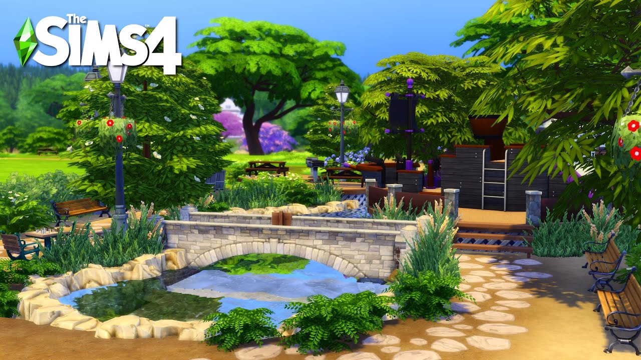 Base game park | Building Newcrest | The Sims 4: Speed build (NO CC ...