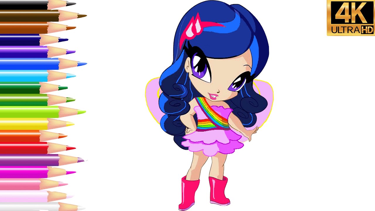 Drawing, Coloring | Winx Club Drawing | Colored Paints | Winx Club ...