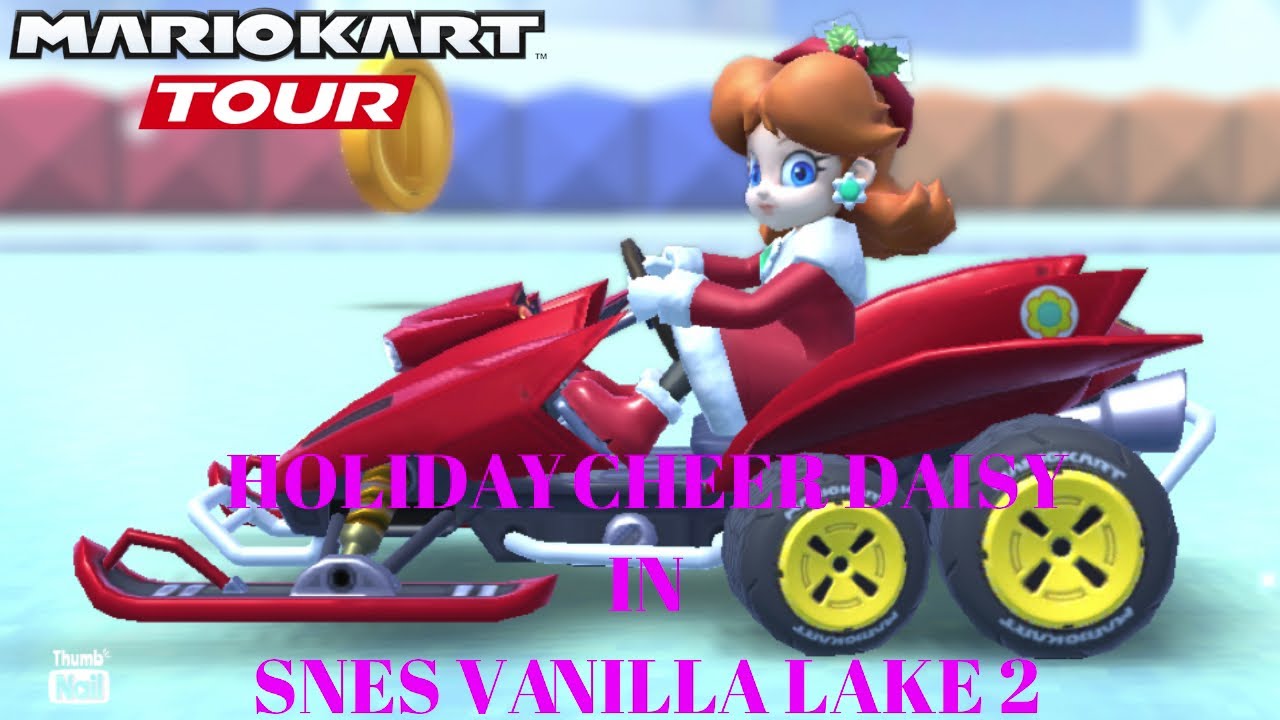 Mario Kart Tour - Holiday Cheer Daisy in SNES Vanilla Lake 2 - YouTube