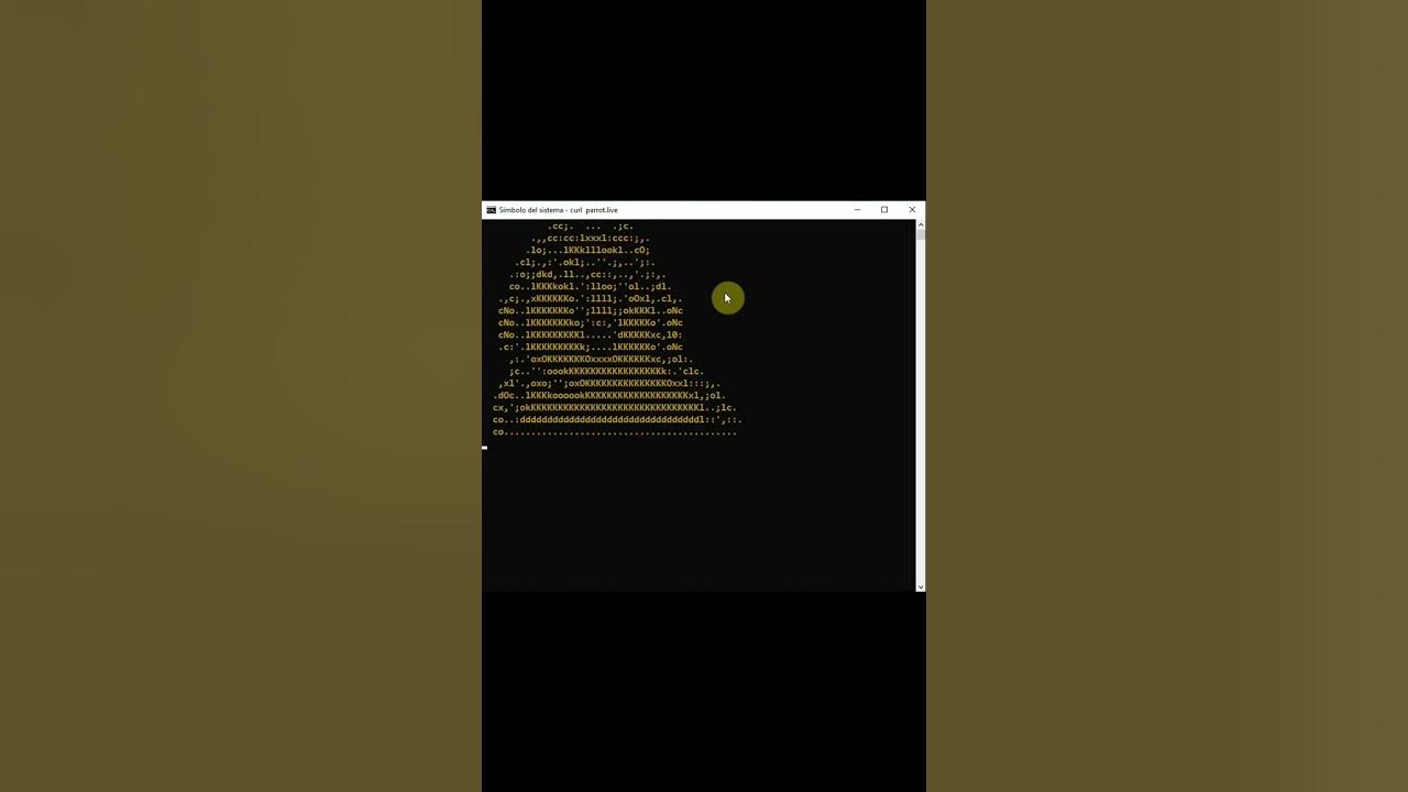 Ascii Art Con Curl En Windows Parrot Shorts Youtube