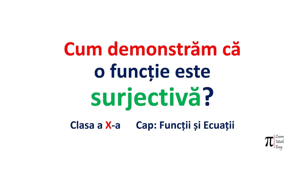 Clasa X Functie surjectiva - YouTube
