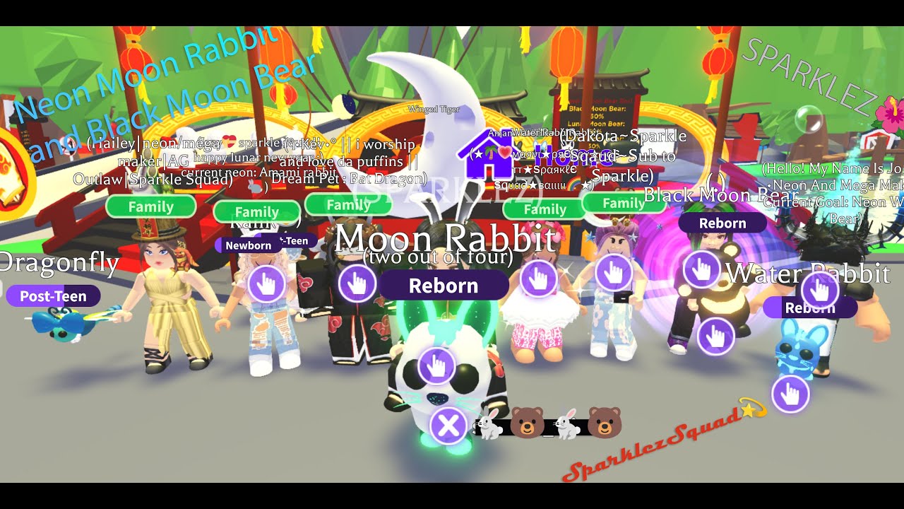 Neon Moon Rabbit and Neon Black Moon Bear! #sparklez #playadoptme # ...