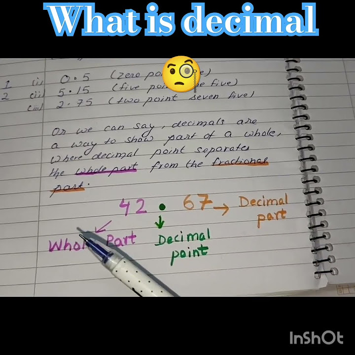What is decimal|how to read decimal number #maths #forkids #decimals # ...