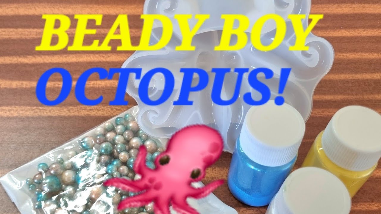 #54 EPOXY RESIN, beads and mica powders transformed this octopus into ...