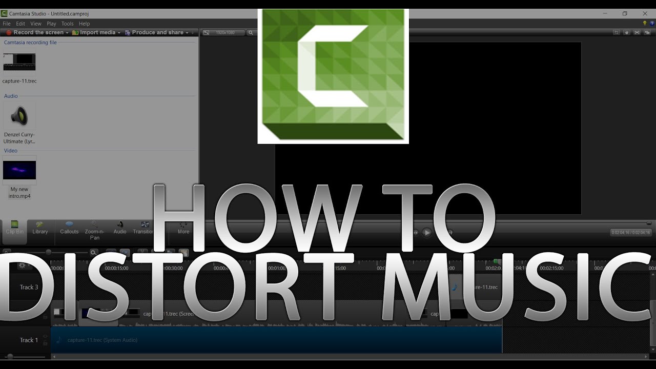 How to distort music in Camtasia Studio 8 - YouTube