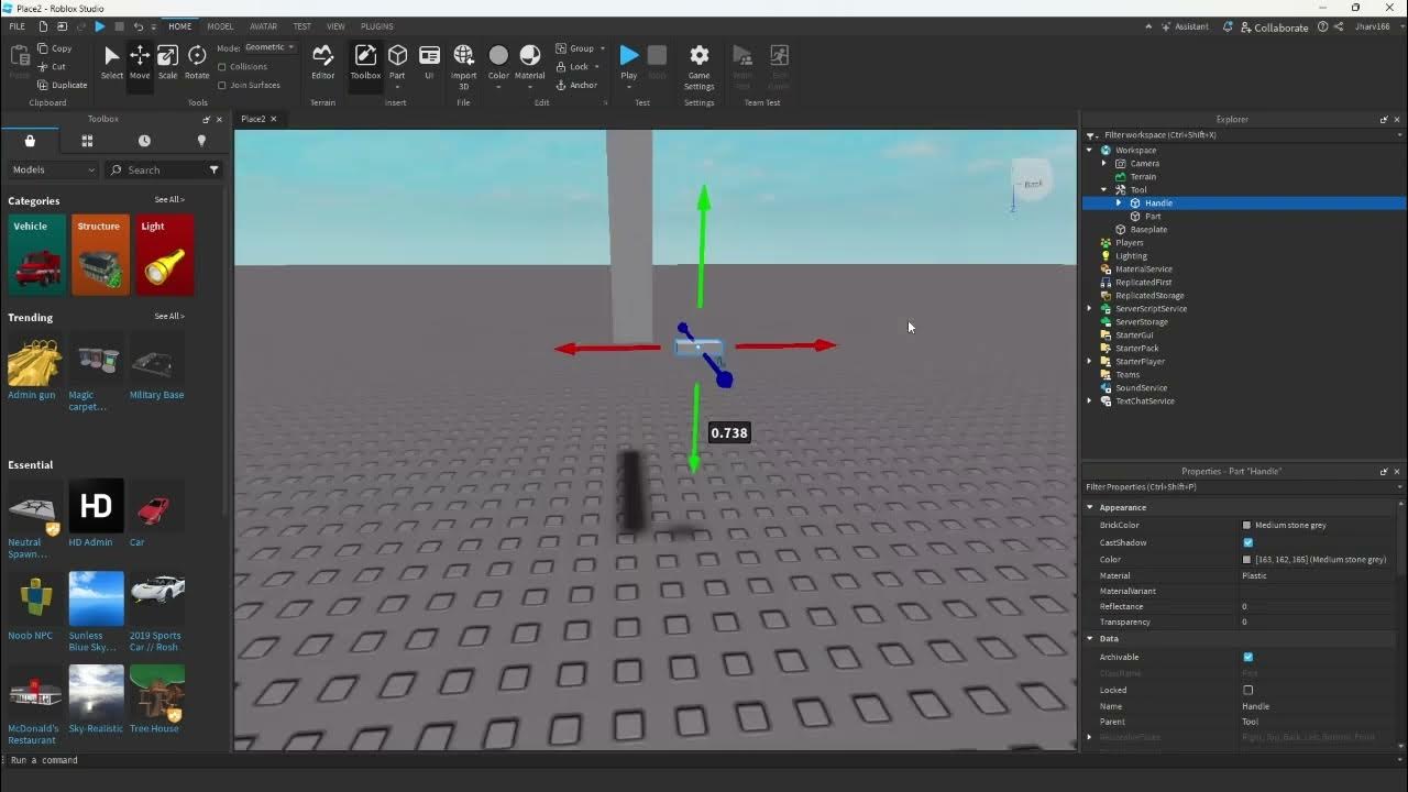 How to make a tool in roblox studio - YouTube