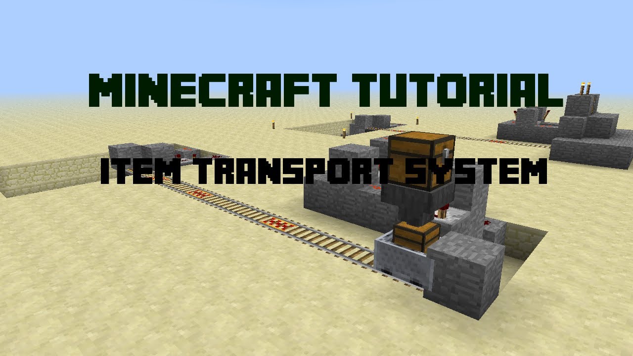 Minecraft Tutorial • Item Transport system • - YouTube