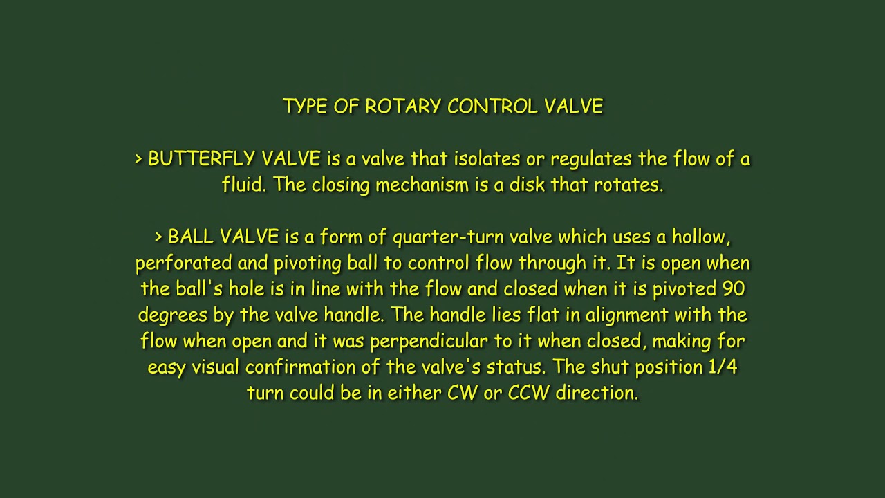 SLIDING STEM AND ROTARY CONTROL VALVE - YouTube