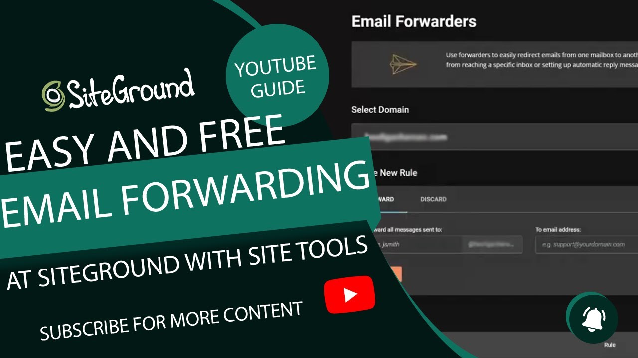 Forward Emailing Made Easy with SiteGround Site Tools Services - YouTube