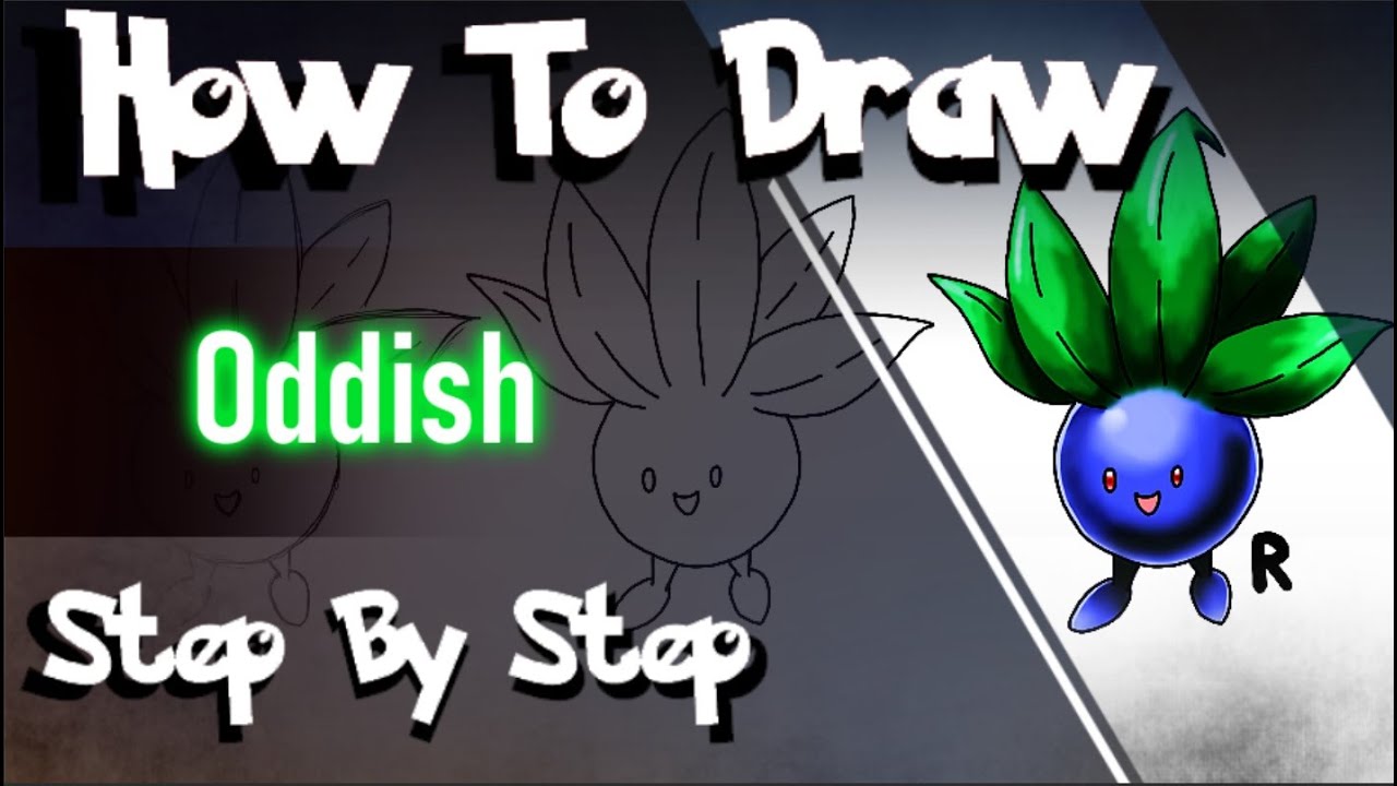 How To Draw Oddish Step By Step - YouTube