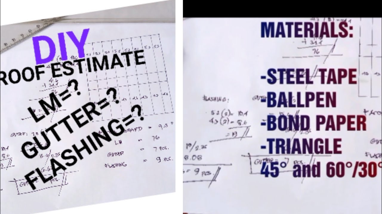 DIY HOW TO ESTIMATE LONG SPAN ROOFING (RIB TYPE) - YouTube