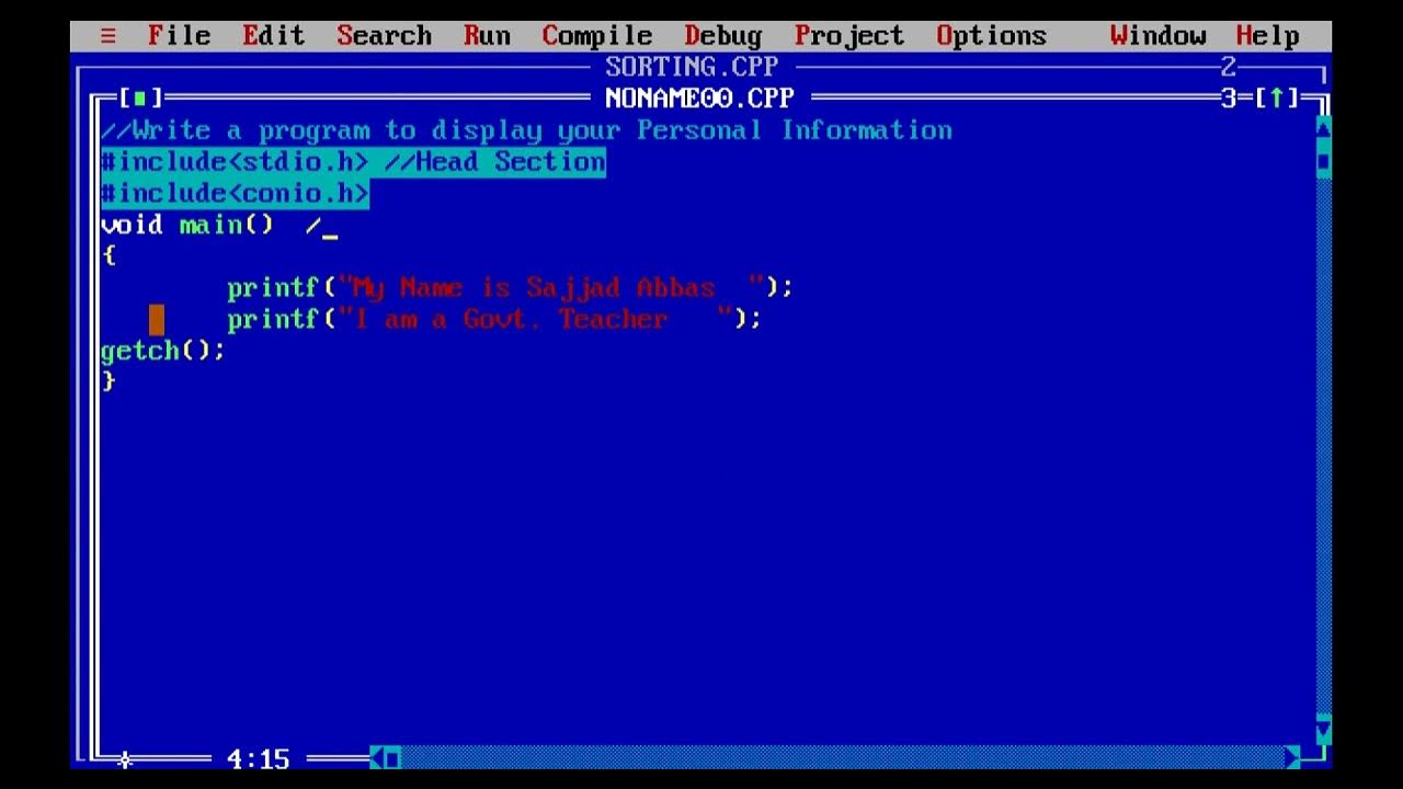 1 Basic Structure Of C Program Youtube 6301