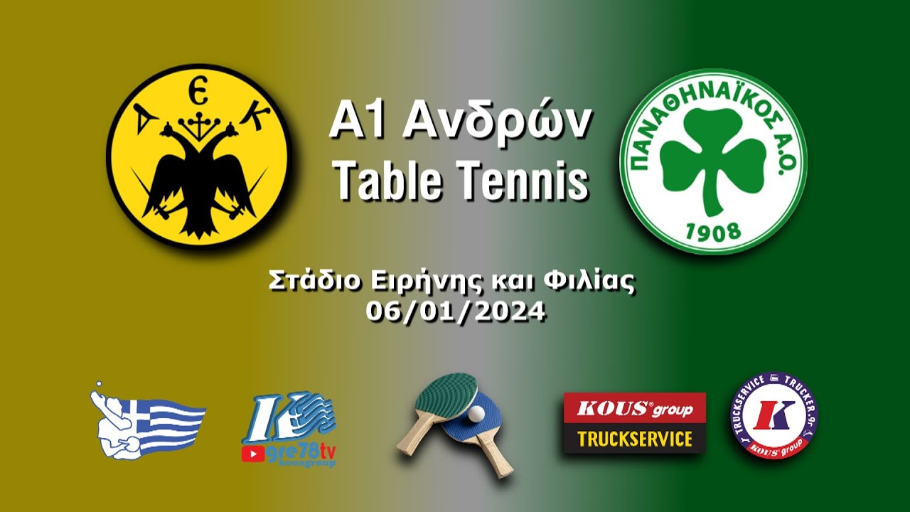 2023-24 Α1 Men AEK-Panathinaikos AO 06/01/2024 - YouTube