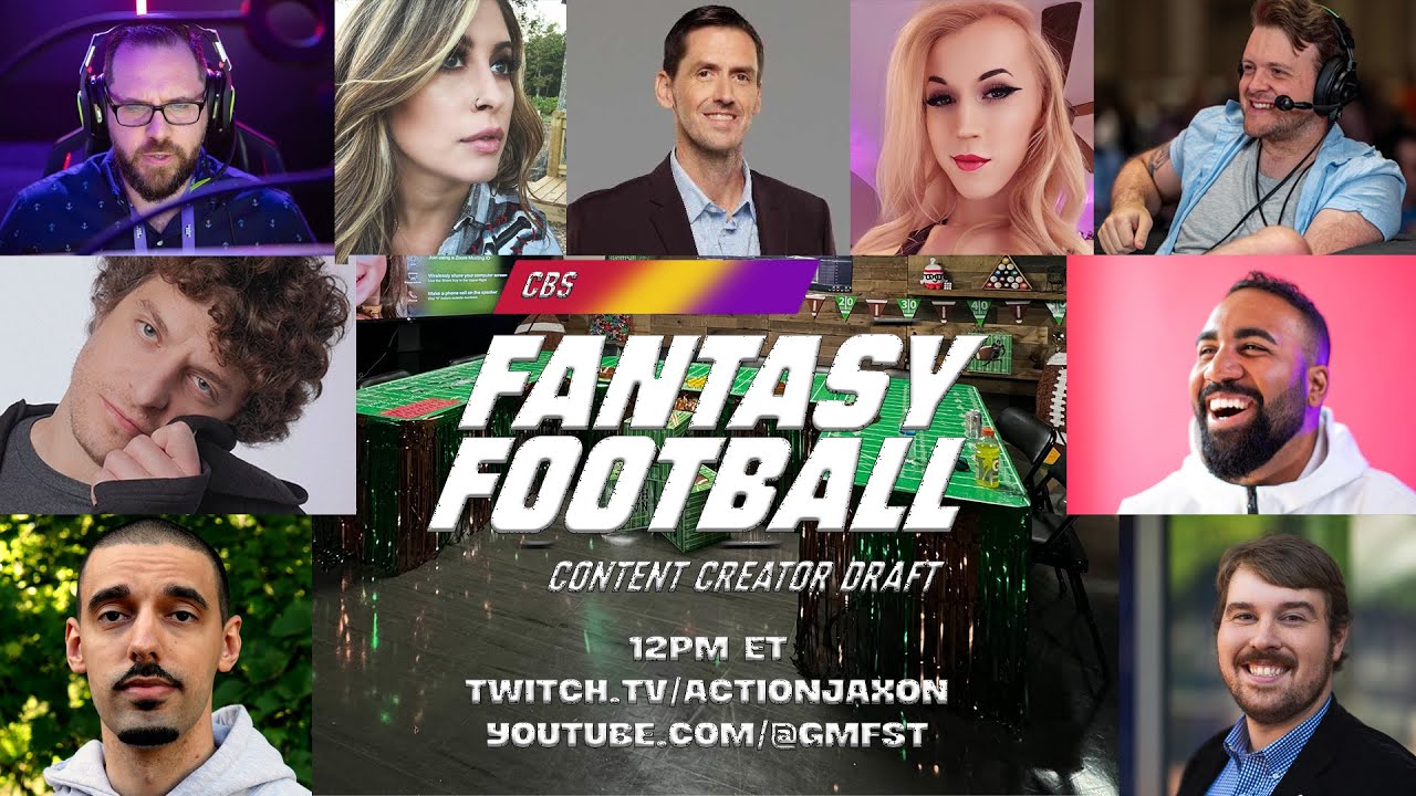 CBS Fantasy Football Content Creator Draft | Benefiting St. Jude - YouTube