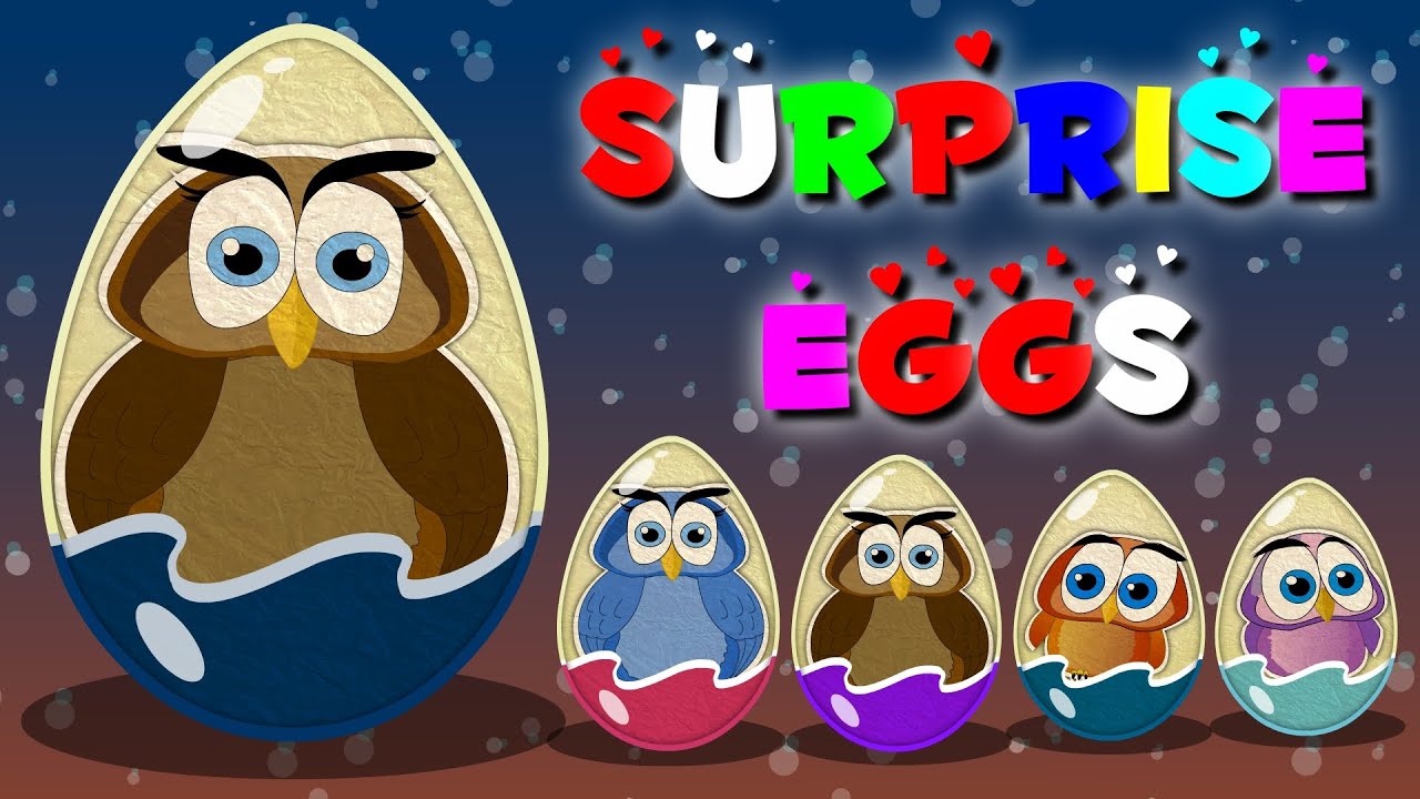 Surprise Egg Owl |Surprise Eggs Finger Family| Surprise Eggs Toys Owl ...