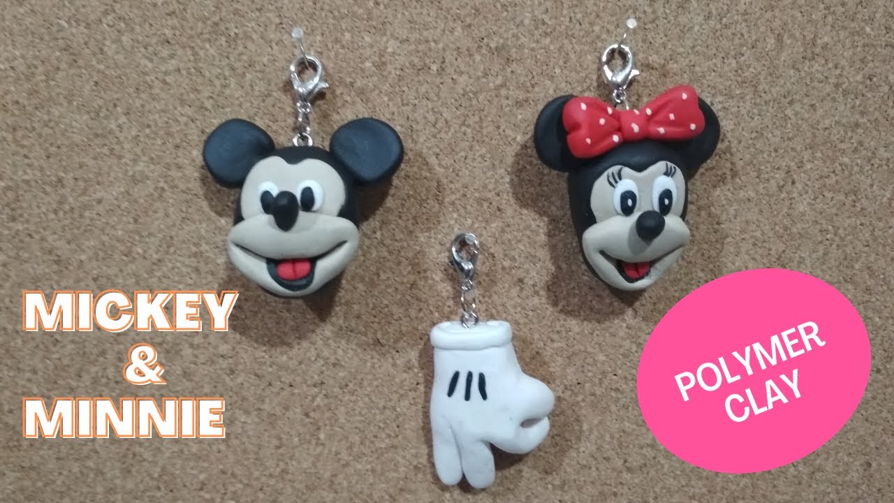 Classic Mickey and Minnie Mouse | Easy diy polymer clay tutorial | Clay ...