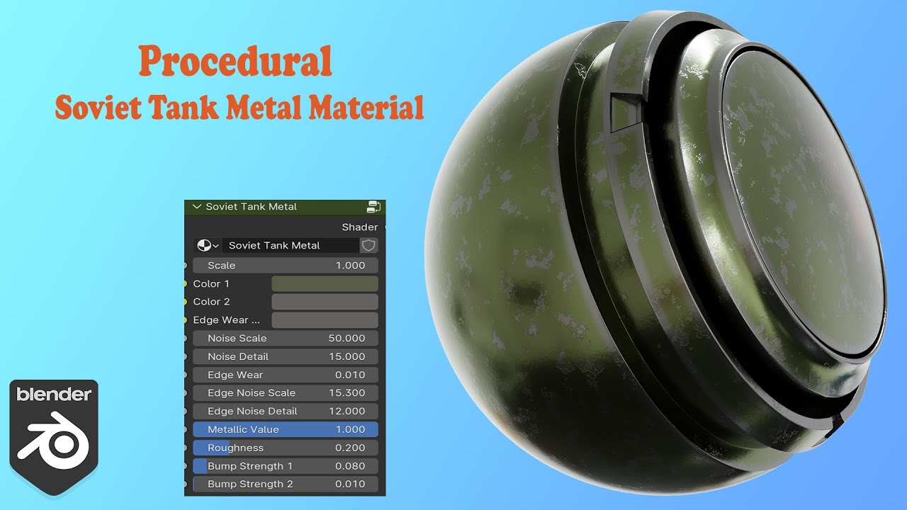 Blender 4.2 | Procedural Soviet Tank Metal Material - YouTube