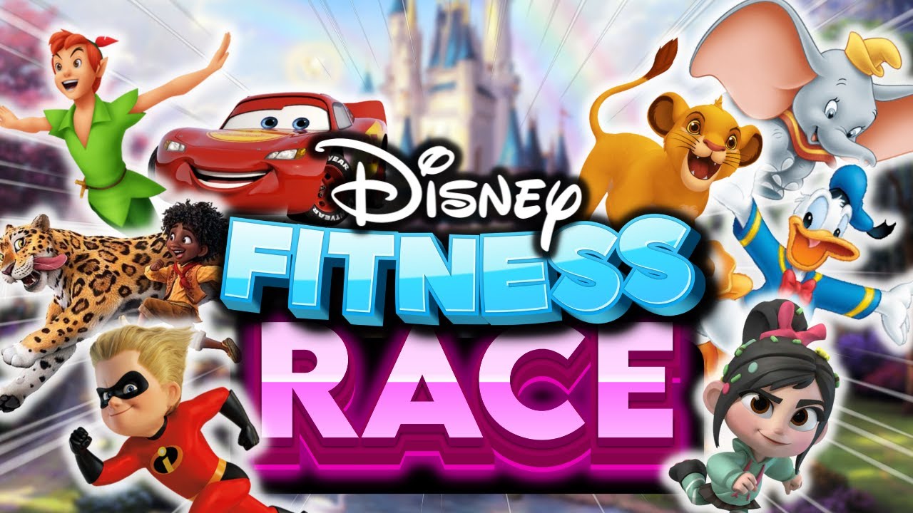 🔵 DISNEY FITNESS RACE 🟣 BRAIN BREAK | exercise movement game for kids ...