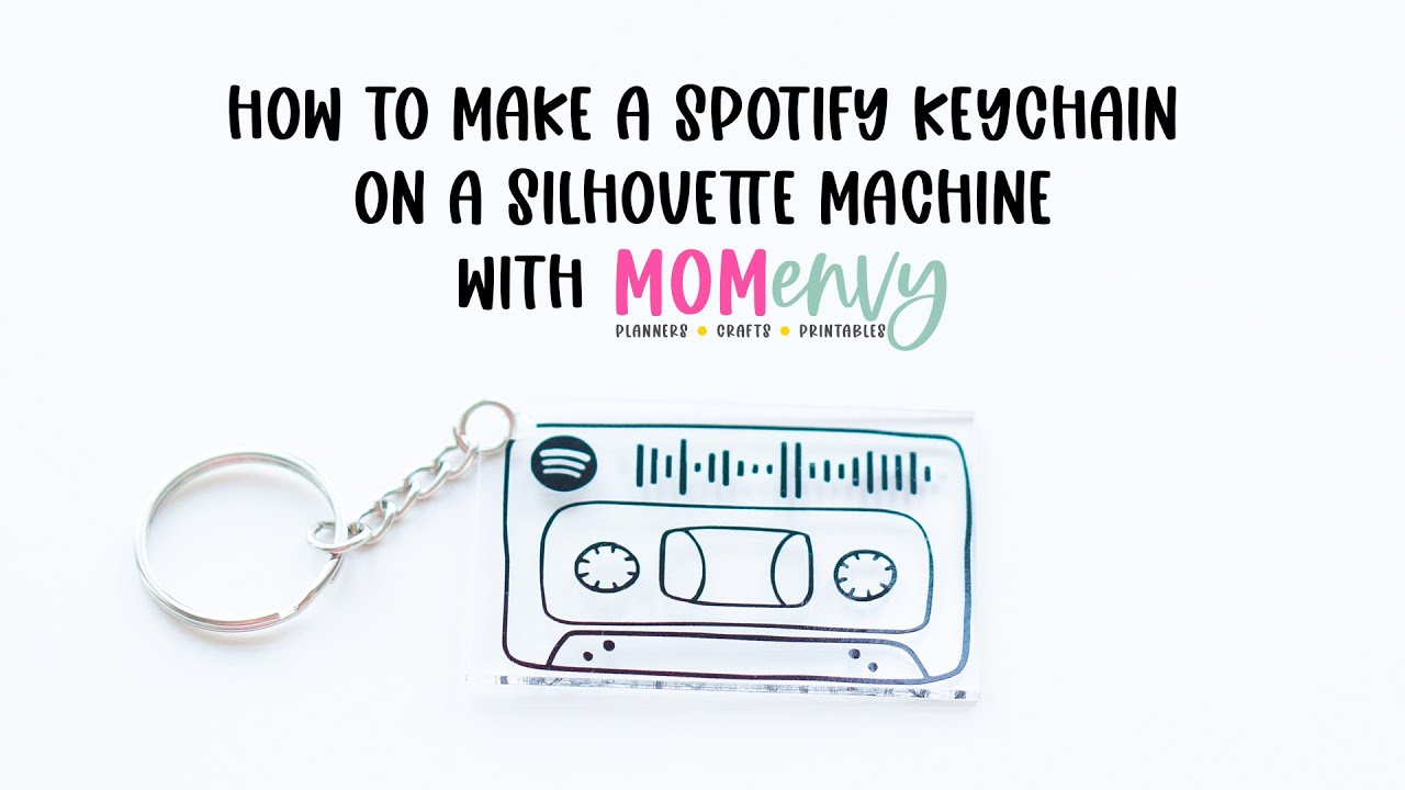 How to Make a Spotify Keychain DIY Gift on a Silhouette - YouTube