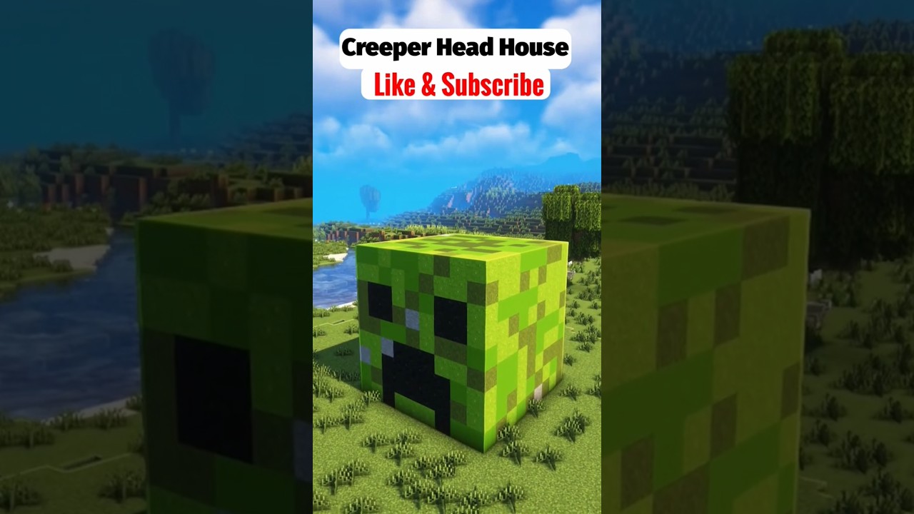 I made a creeper head house in Minecraft must watch 🤯 #shorts # ...