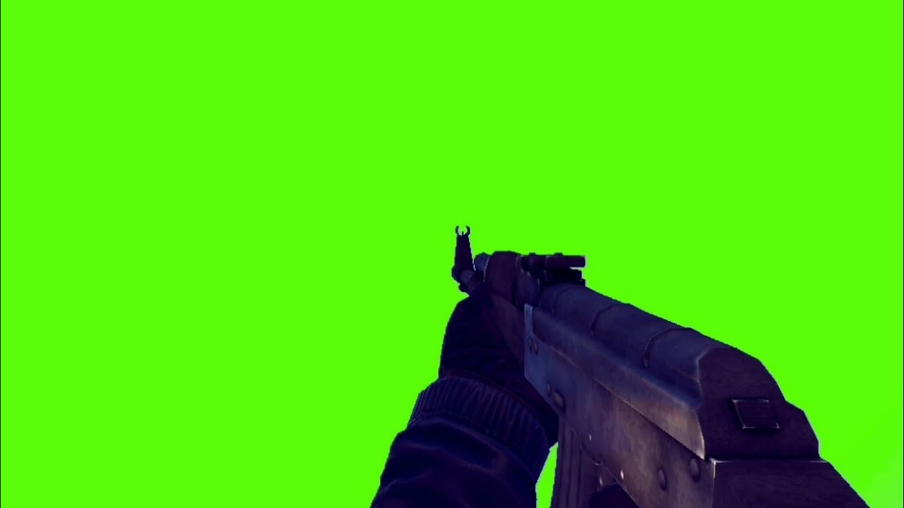 AK-47 GUN SHOOTING GREEN SCREEN - YouTube