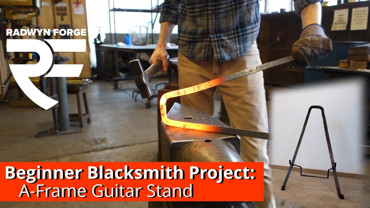 Beginner Blacksmith Project: A-Frame Guitar Stand - YouTube