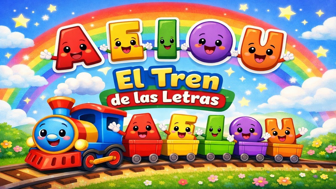 El Tren de las Vocales 🚂 Canción Infantil A E I O U | Toki Toki - YouTube