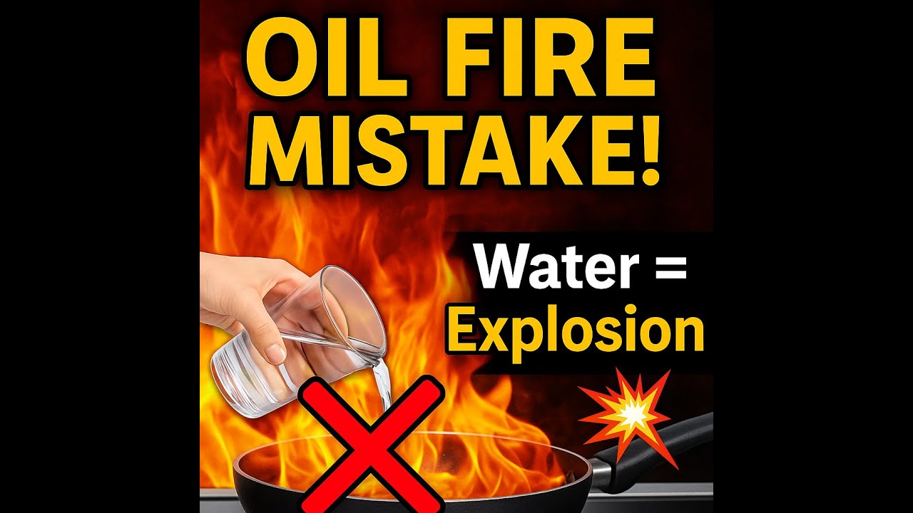 NEVER Pour Water on a Kitchen Fire! 🔥 (Here’s What to Do Instead) - YouTube