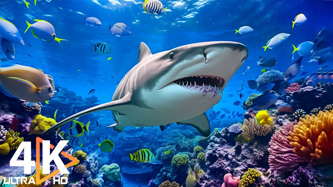Aquarium 4K VIDEO (ULTRA HD) 🐠 Sea Animals With Relaxing Music - Unique ...