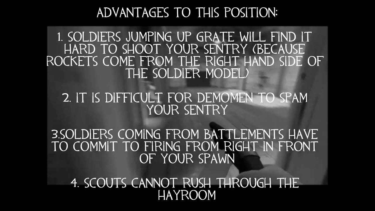 A TF2 Guide to 2Fort - Engie 02 - The Hayroom Sentry - YouTube