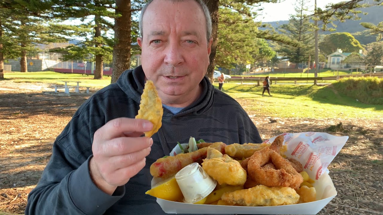 Fish & Chips + Seafood Basket From Shells Diner - YouTube