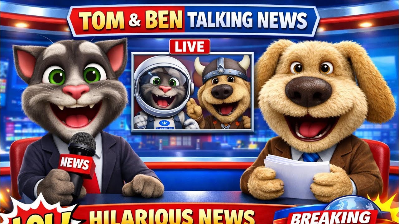 Tom & Ben Talking News Funny Gameplay | Hilarious News Reporter Moments ...