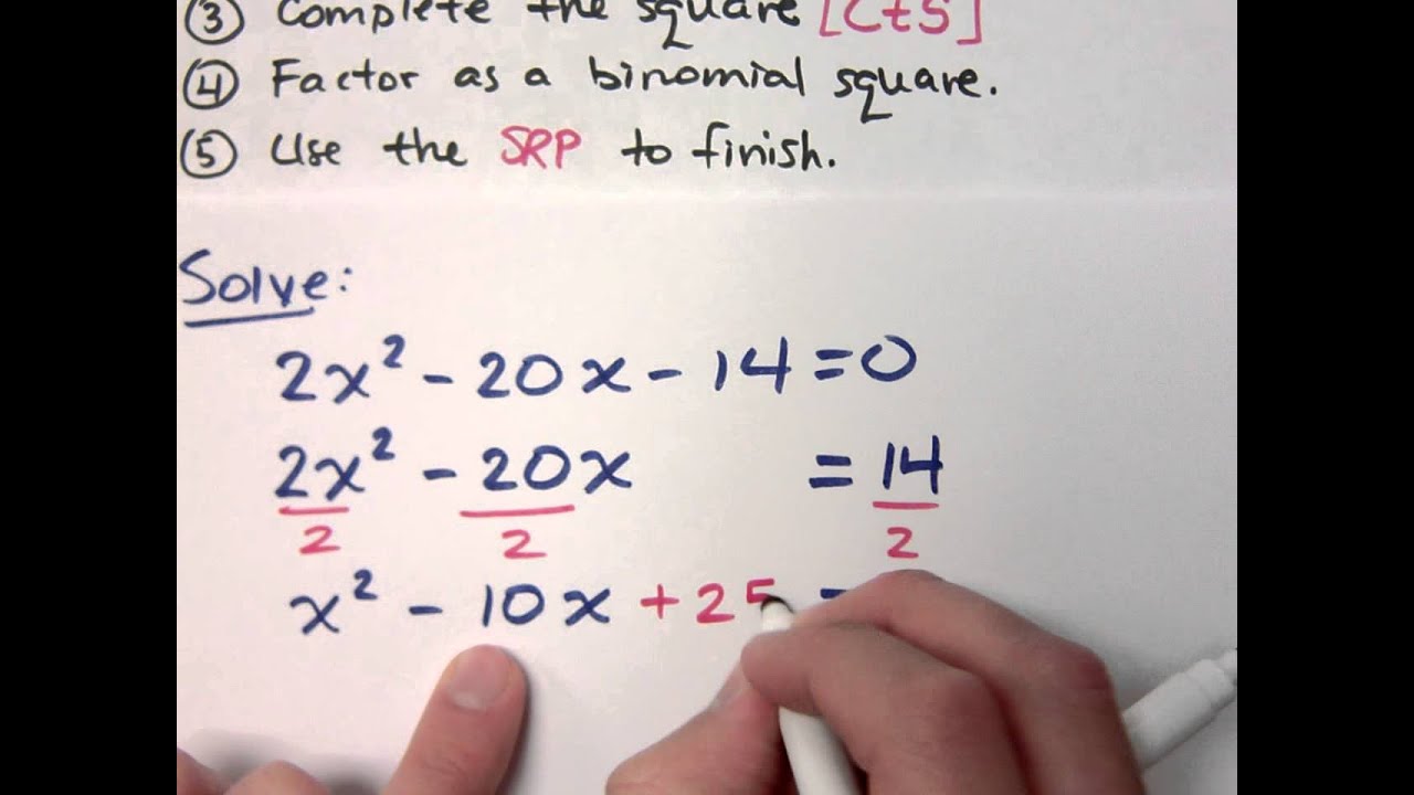 Completing The Square Part 3 2013 YouTube