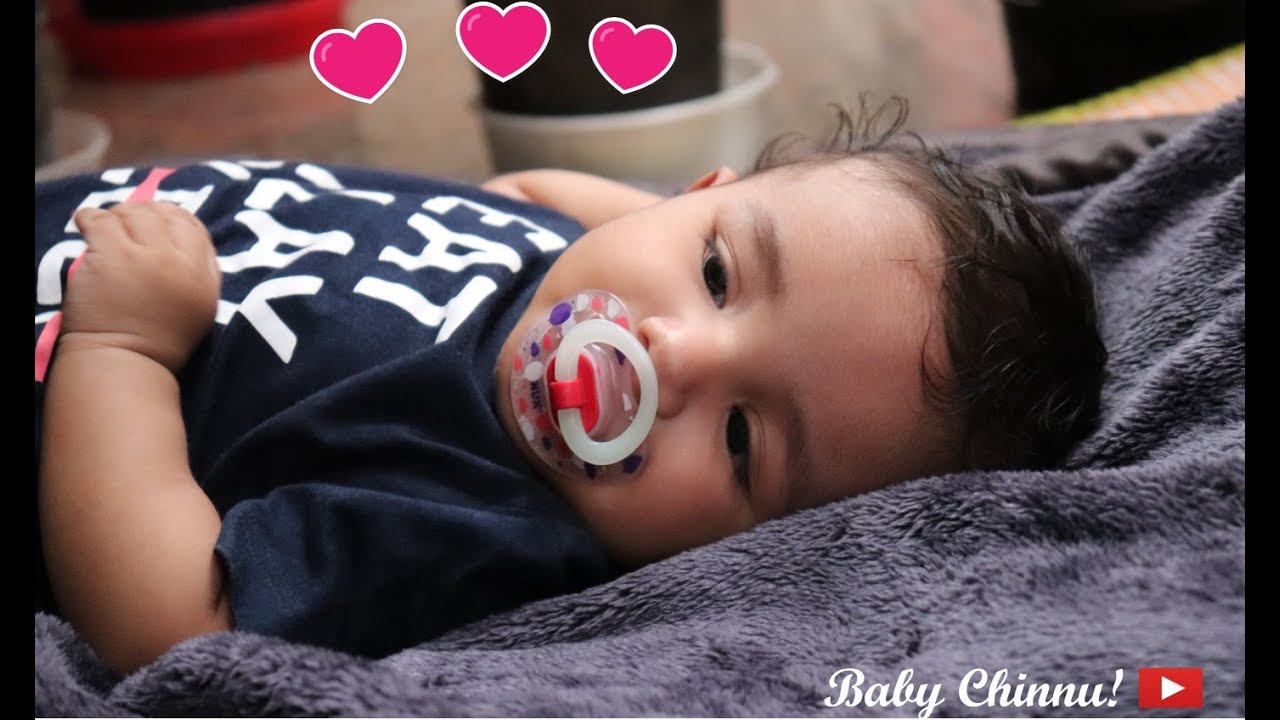 Baby Chinnu reaching for Pacifier! - YouTube