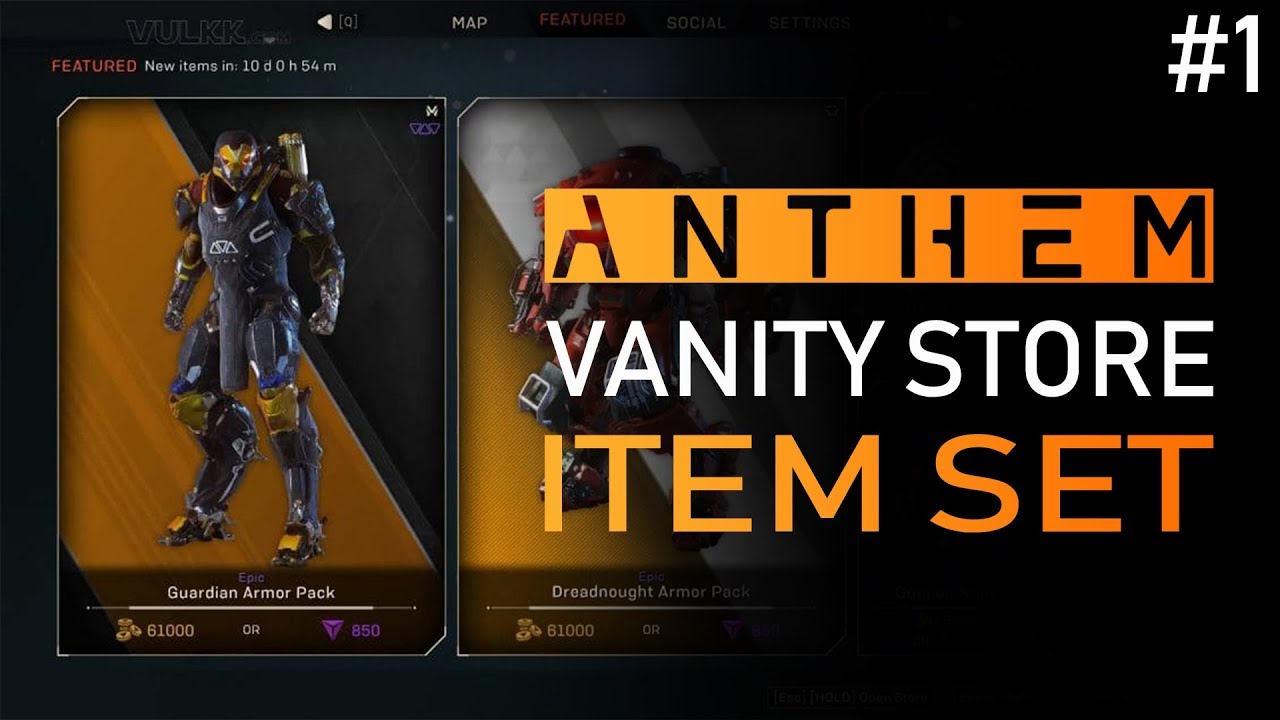 Anthem | Vanity Store NEW ITEMS - First Look First Store! - YouTube