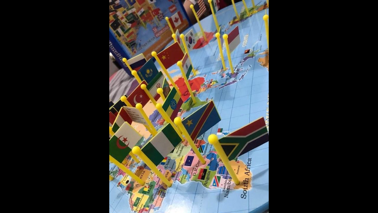 Learn the flags | Unboxing map of the world flag game board - YouTube