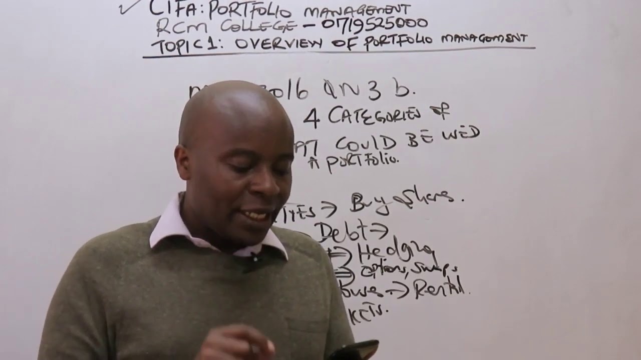 CIFA ONLINE CLASSES 0719525000. CIFA part 2:Portfolio management. TOPIC ...