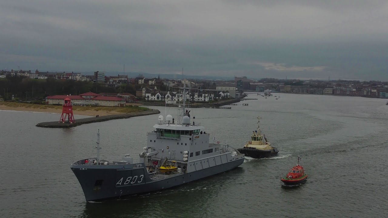 DJi Mini 2 drone 4k - HNLMS Luymes A803 Netherlands Navy vessel leaves ...