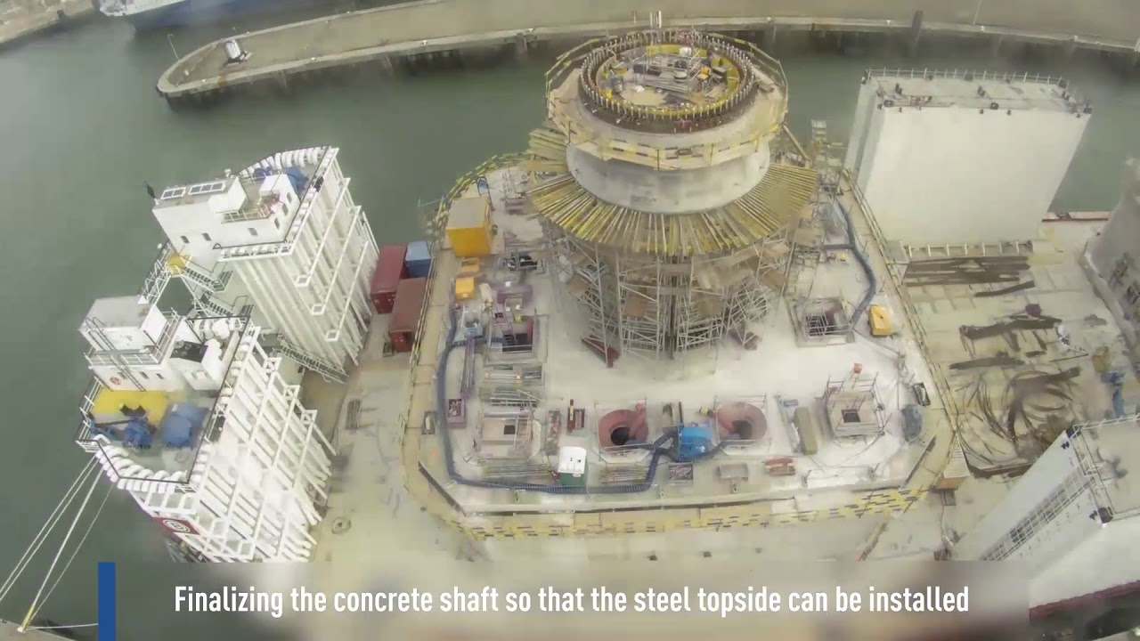 Kriegers Flak - Construction of foundations for platforms - YouTube