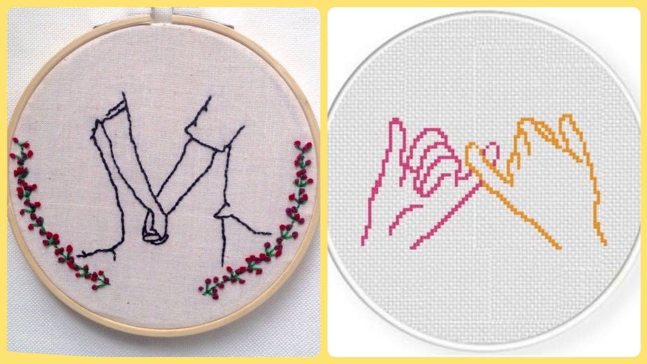 Holding Hands Cross Stitch Patterns And Designs - YouTube