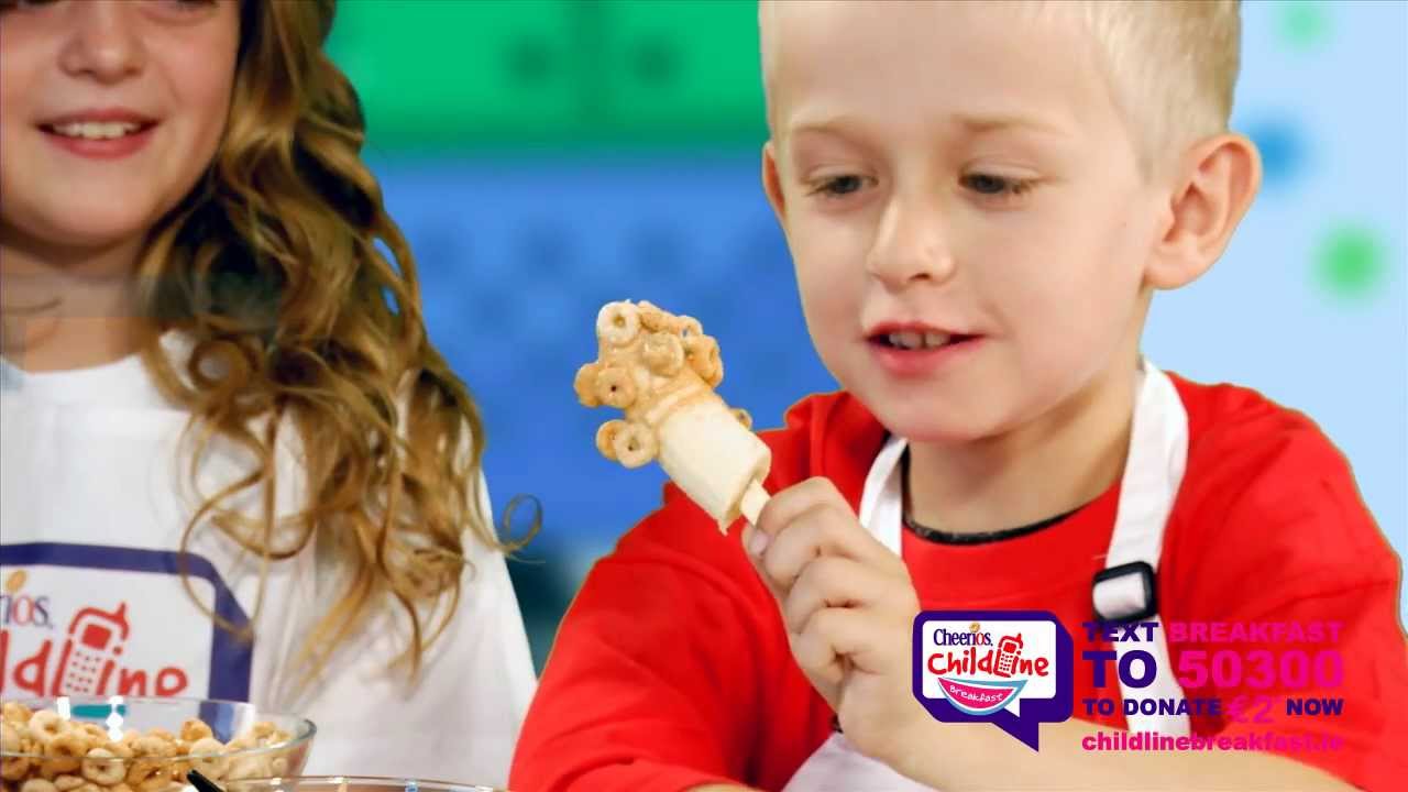 Kids Make Cheerios Banana Pops | Cheerios Childline Breakfast Week ...